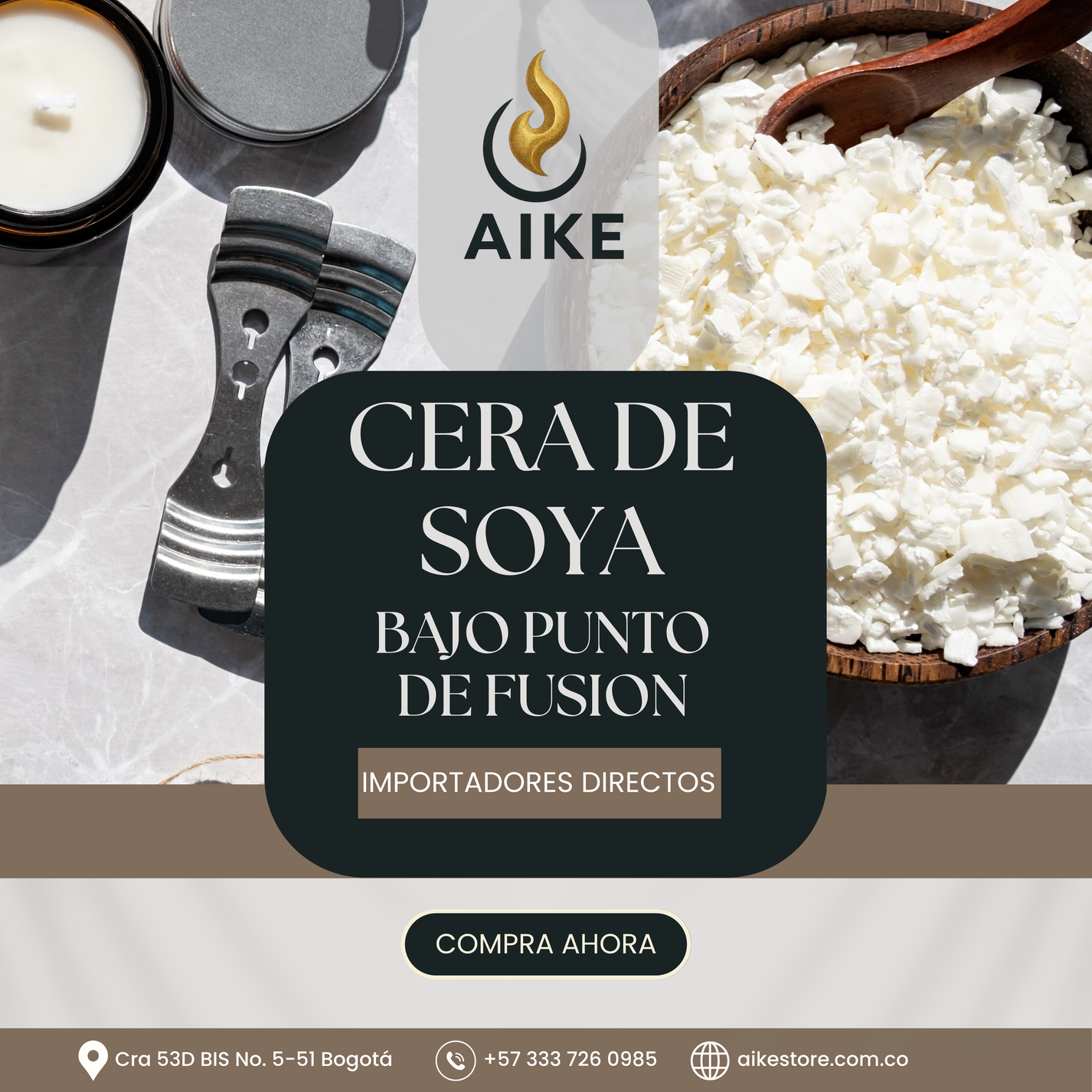 Cera de Soya Bajo Punto de Fusión en Escamas | Cera Vegetal para Velas ...